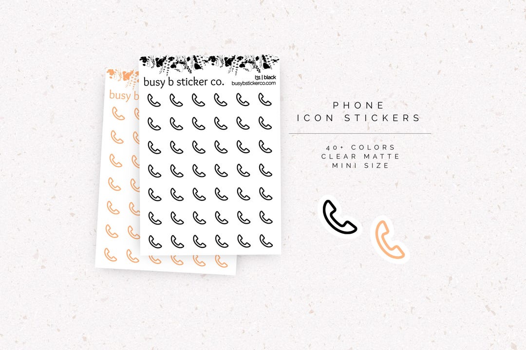 Phone Icon Stickers | I031 - Etsy