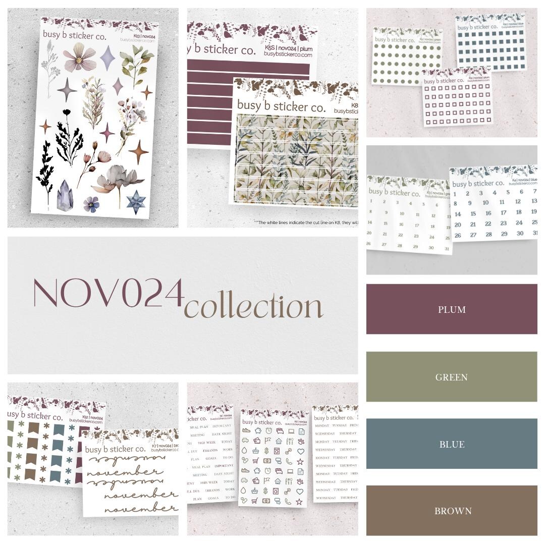 November 2024 Bullet Journal Sticker Kit Nov024 - Etsy