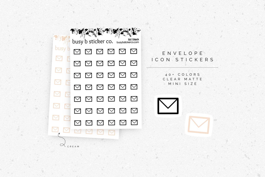 Envelope Icon Planner Stickers | I22 - Etsy