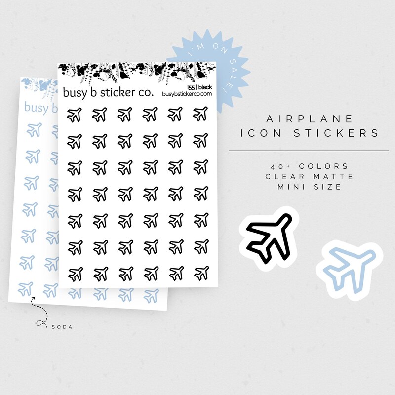 Airplane Stickers - Etsy