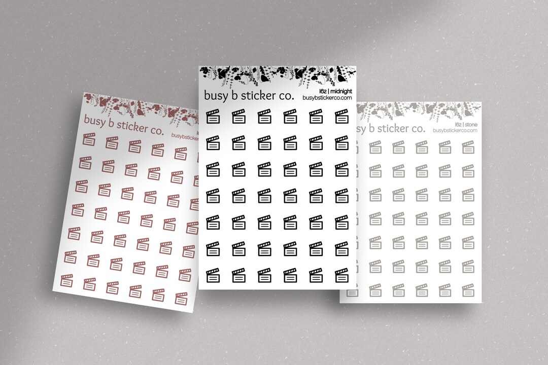 99 CENTS Mini Clapper Board Icon Planner Stickers I62 - Etsy