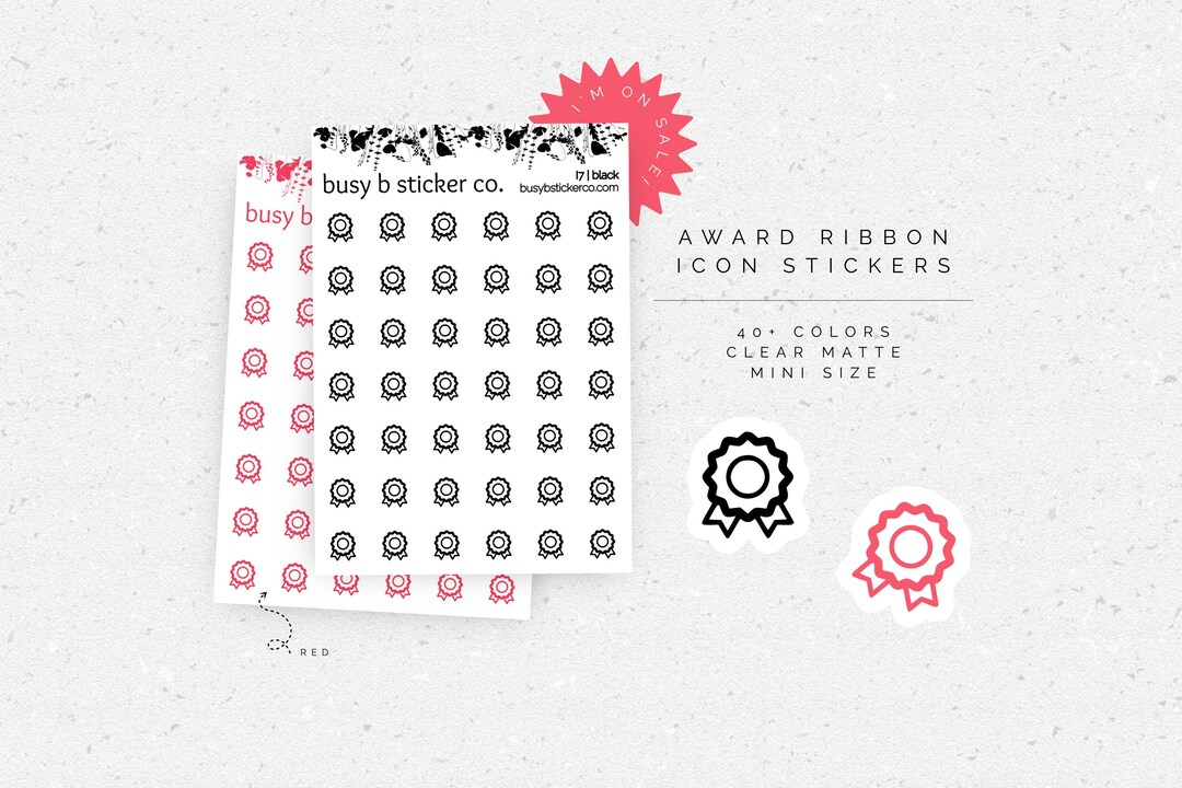 99 CENTS | Award Ribbon Icon Planner Stickers | I7 - Etsy