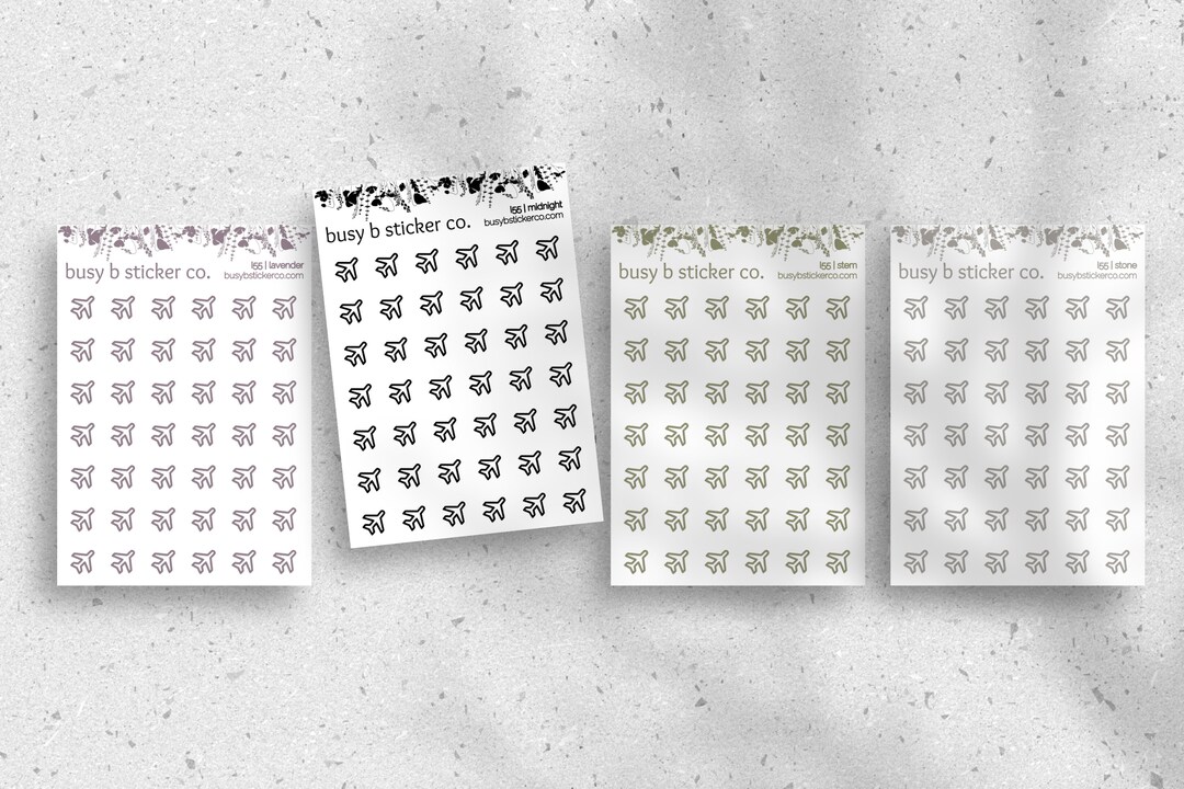 Mini Plane Icon Planner Stickers I55 - Etsy