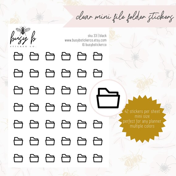 Mini File Folder Icon Planner Stickers I33 | Etsy