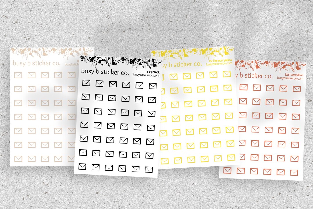 Mini Envelope Icon Planner Stickers I22 - Etsy