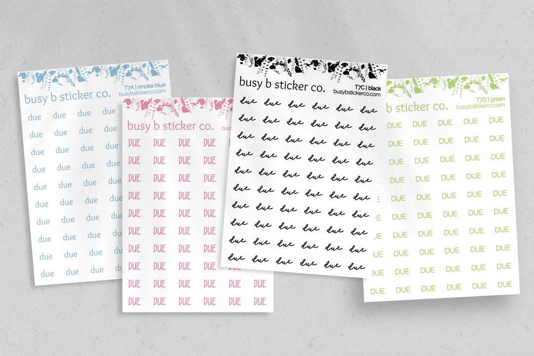99 CENTS | Due Text Planner Stickers | T7 - Etsy