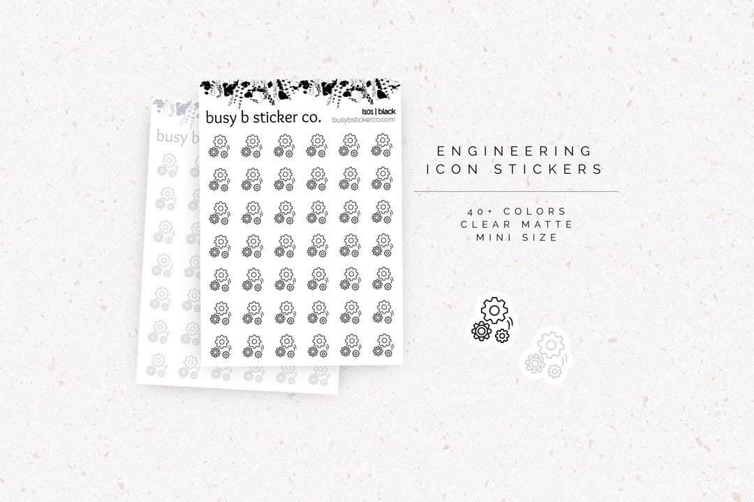 Engineering Icon Stickers | I101 - Etsy
