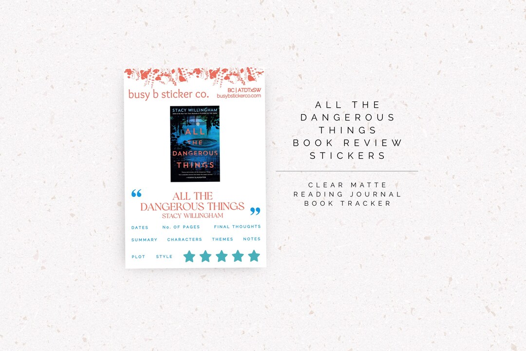All the Dangerous Things Book Review Stickers | BC Atdtxsw - Etsy