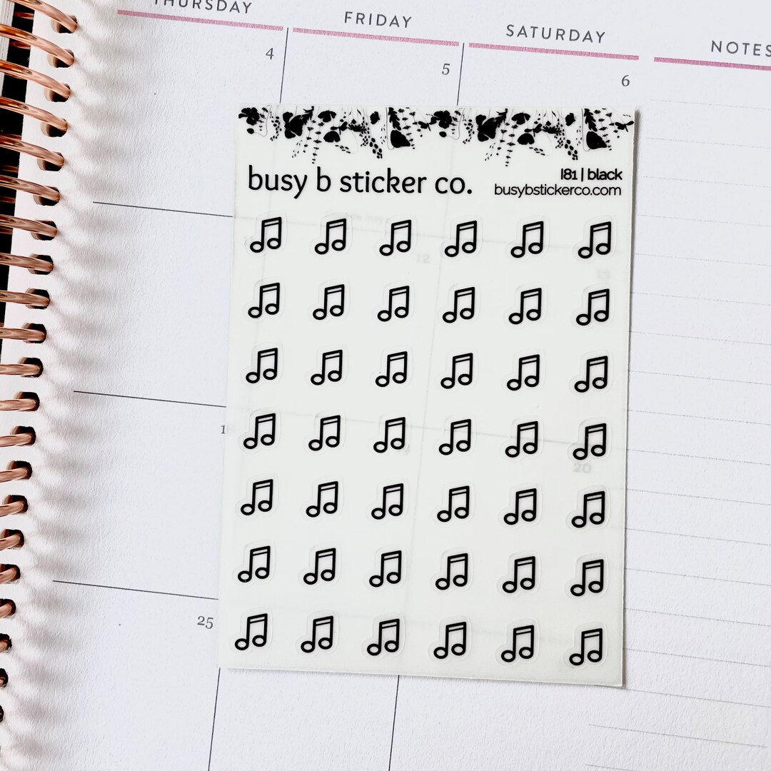 Mini Music Note Planner Stickers I81 - Etsy
