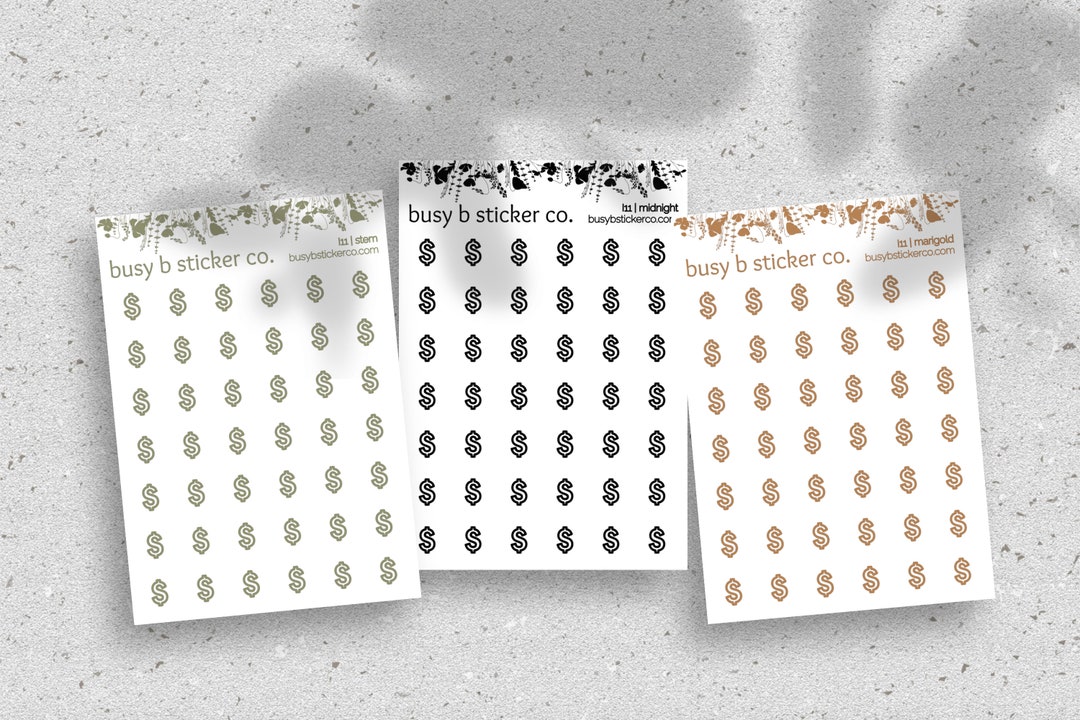 99 CENTS Mini Dollar Sign Icon Planner Stickers I11 - Etsy