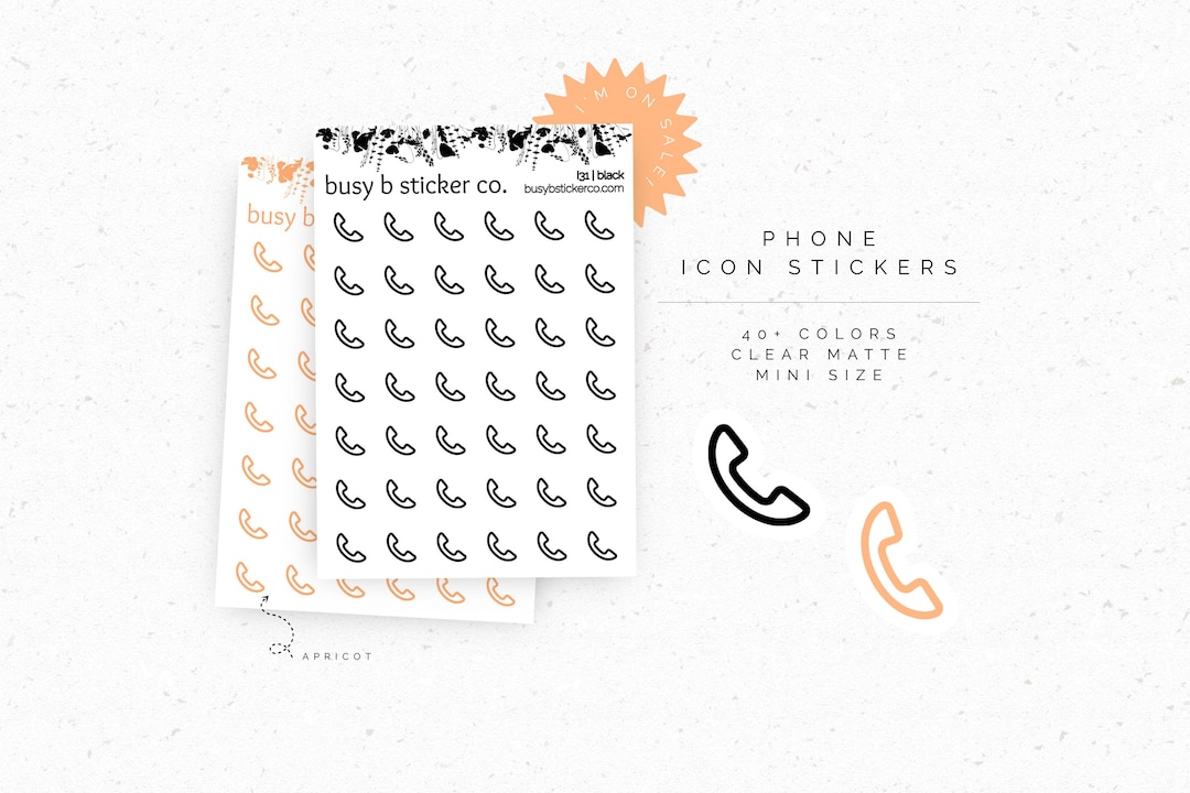 99 CENTS | Phone Icon Planner Stickers | I31 - Etsy Australia