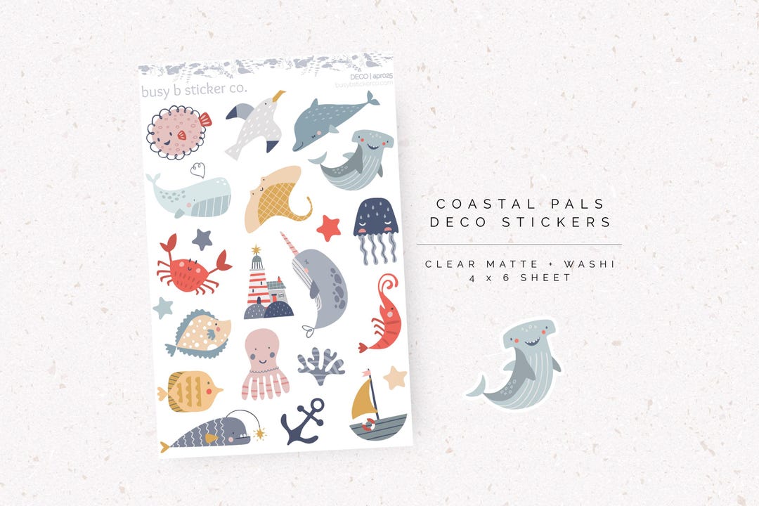 Coastal Pals Stickers | Apr025 - Etsy
