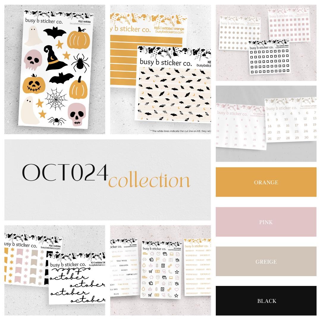 October 2024 Bullet Journal Sticker Kit Oct024 - Etsy