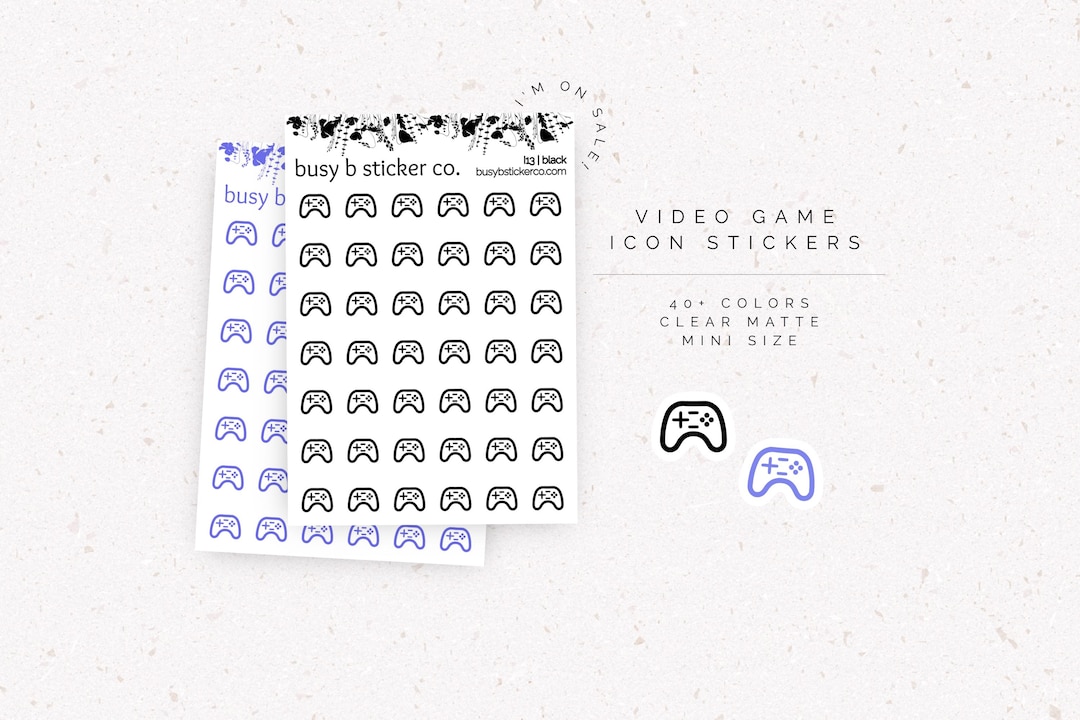 99 CENTS | Video Game Icon Stickers | I013 - Etsy