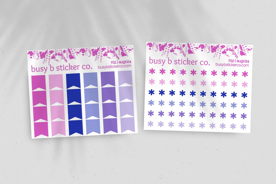 Mini Asterisks and Flag Stickers Aug024 - Etsy