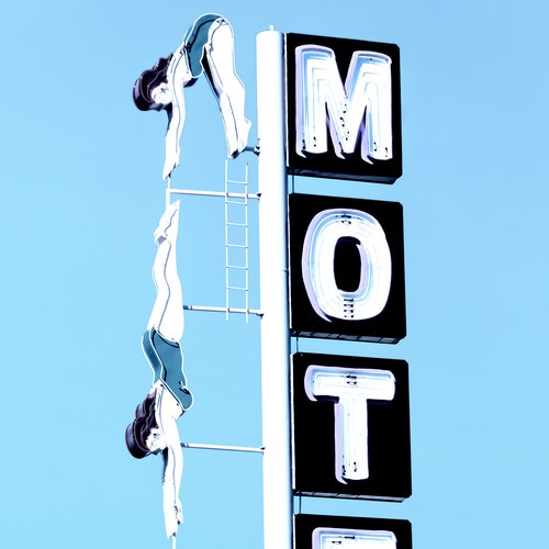 Diving Girl Neon Sign Vintage Motel Sign Starlight Motel | Etsy