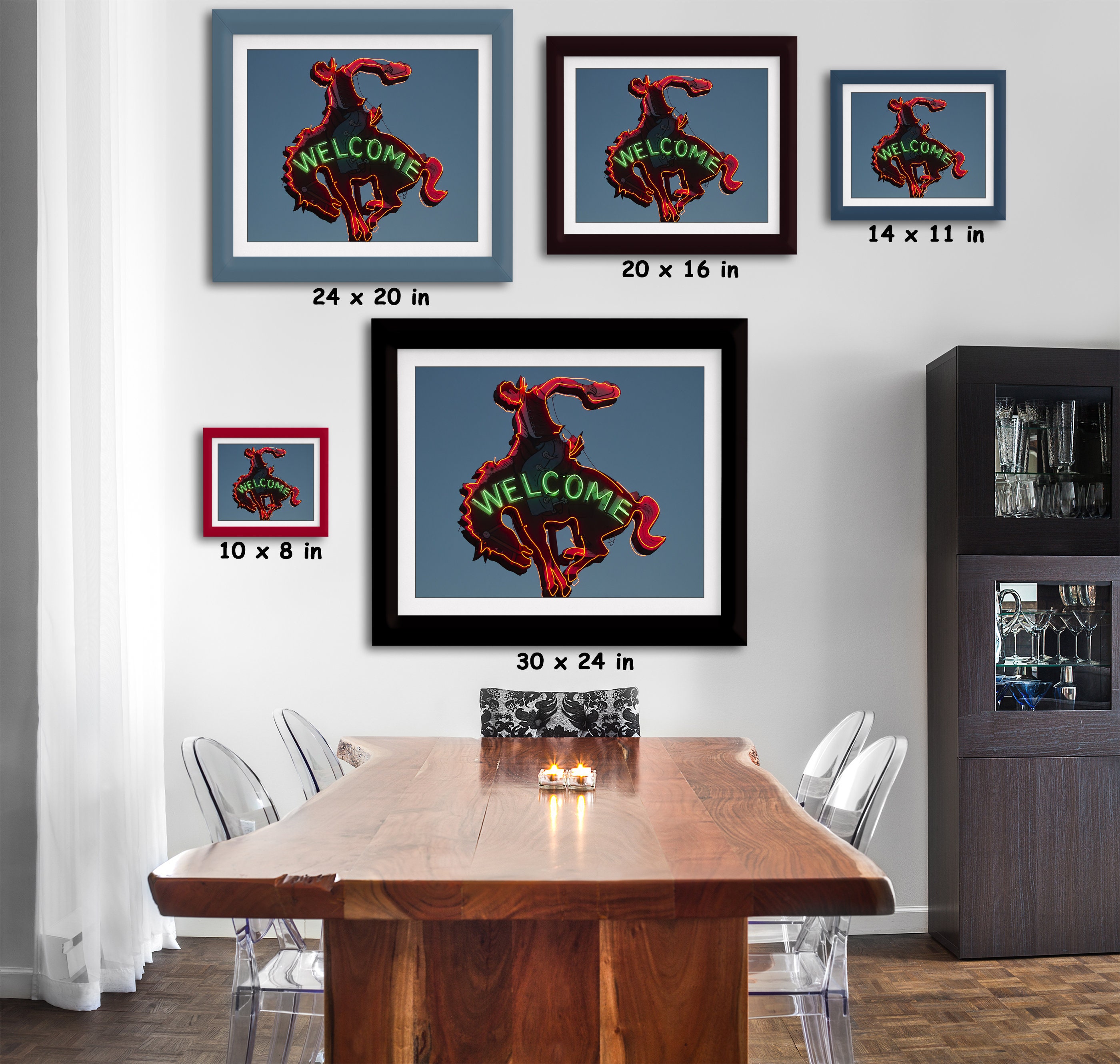 Wyoming Cowboy Bar Sign Photograph, Bar Wall Decor, Man Cave Gift ...