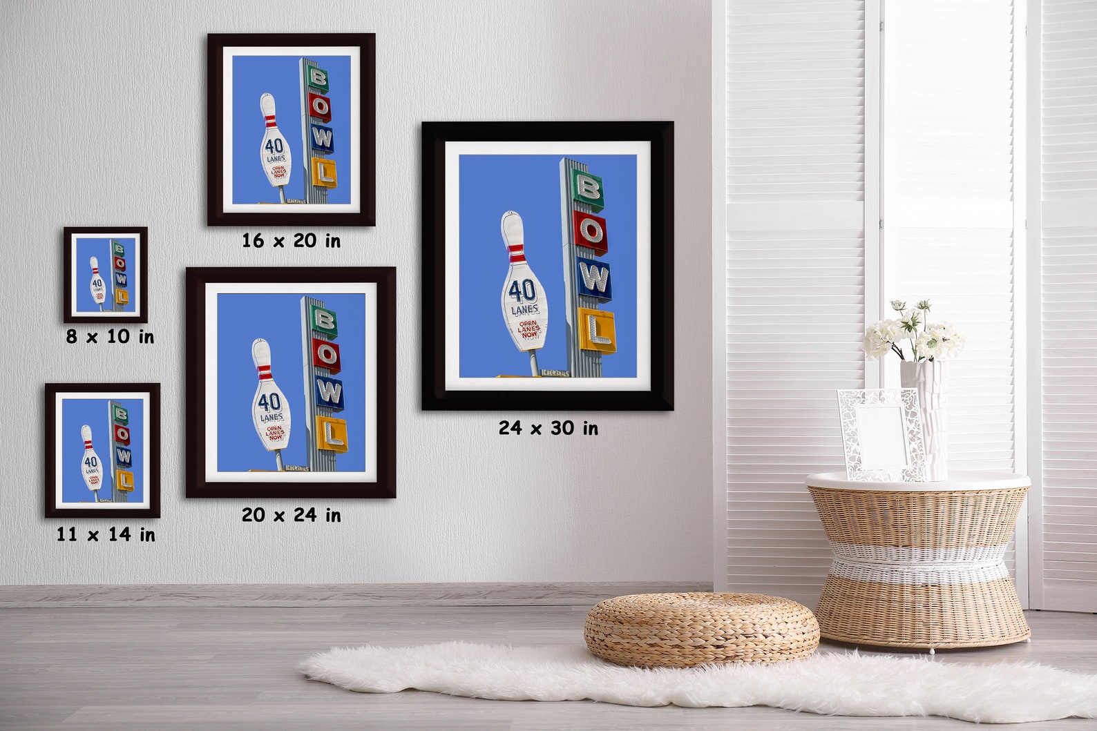 Linbrook Bowl Neon Sign, Googie Art, Retro Bowling Photo, Retro Neon ...