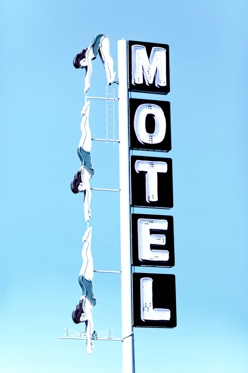 Mesa Diving Girl Retro Neon Sign, Vintage Motel Sign, Starlight Motel ...