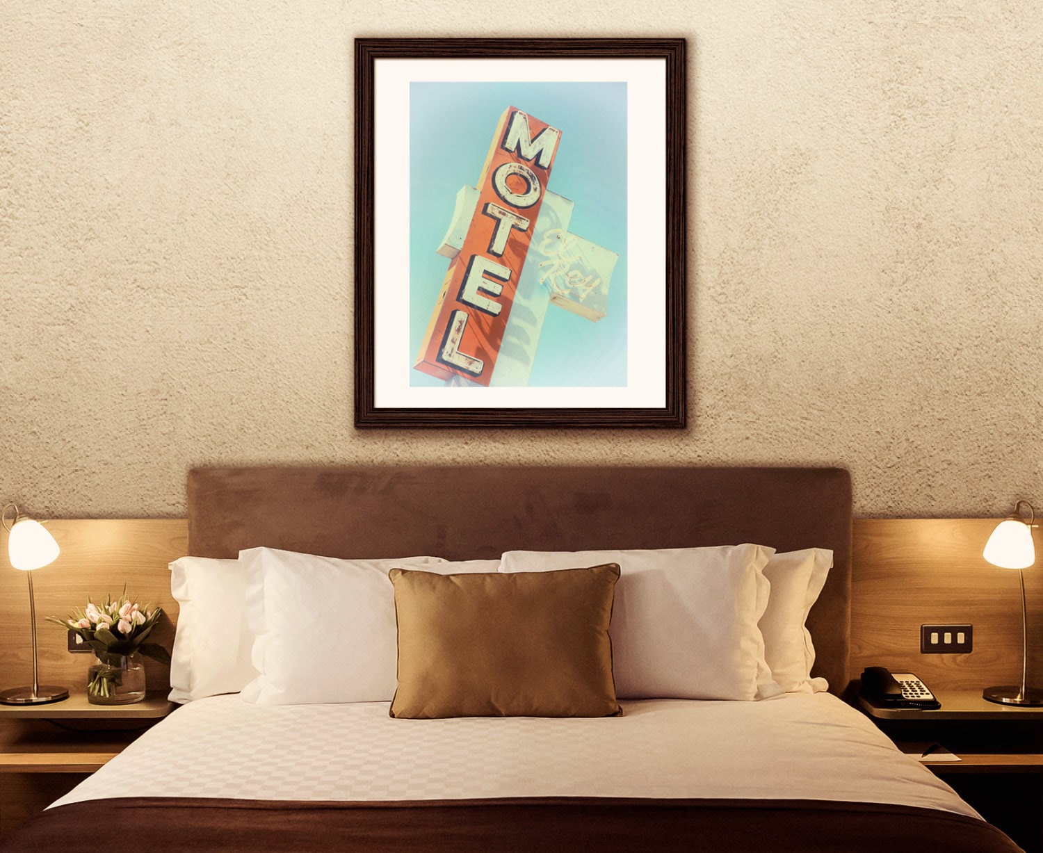 Motel Sign, Vintage Decor, Retro Decor Neon Sign Photo Vintage Neon ...