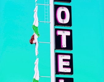 Mesa Diving Girl Retro Neon Sign Photo, Vintage Motel Sign, Starlight ...