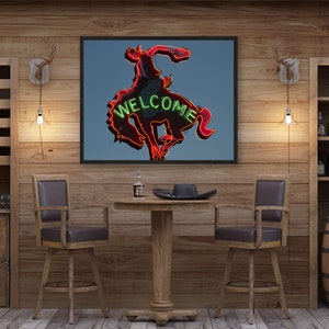 Cowboy Bar Sign Photograph, Western Wall Art, Cowboy Wall Art, Bar Wall ...