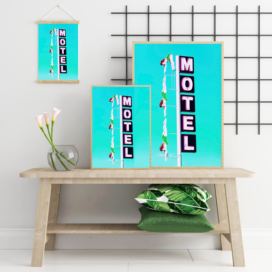 Diving Girl Neon Sign, Vintage Motel Sign, Starlight Motel Sign ...