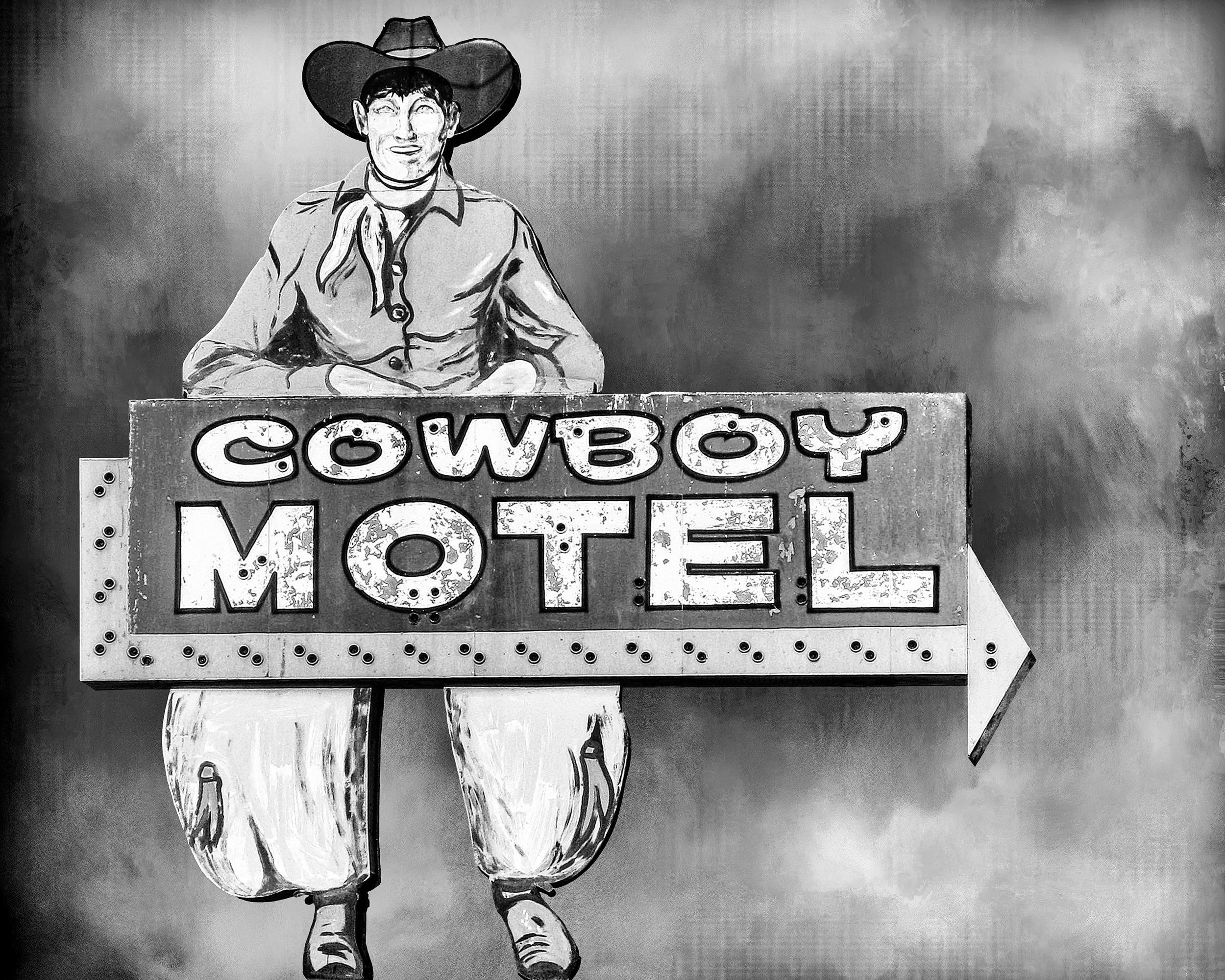 Route 66 Motel Sign, Cowboy Motel Vintage Neon Sign, Cowboy Gift ...