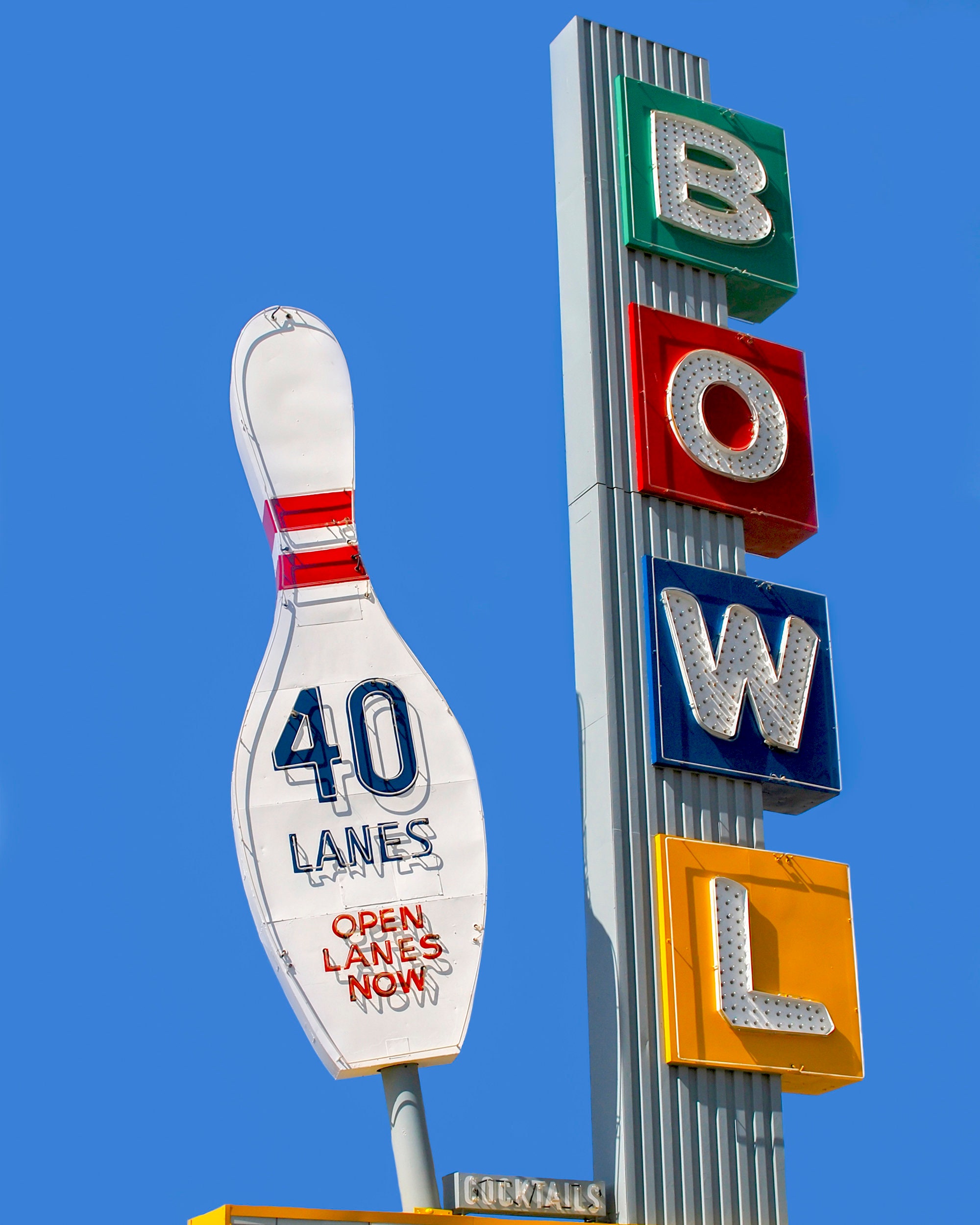 Googie Sign, Mid Century Modern Bowling Alley Sign, Sign Typography ...