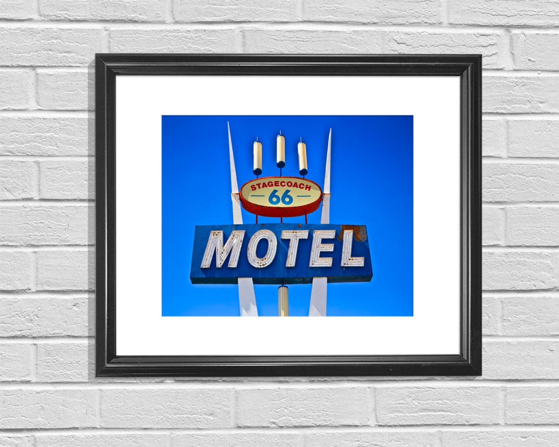 Route 66 Stagecoach Motel Neon Sign Retro Home Decor Vintage Home Decor ...