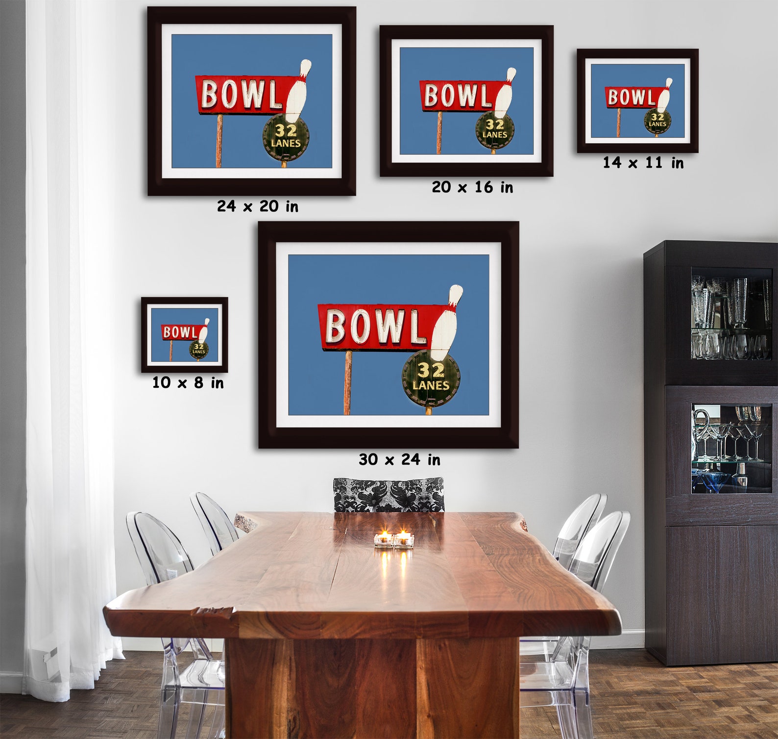 Retro Bowling Sign, Bowl and Pin Sign, Vintage Neon Sign, Retro Sign ...