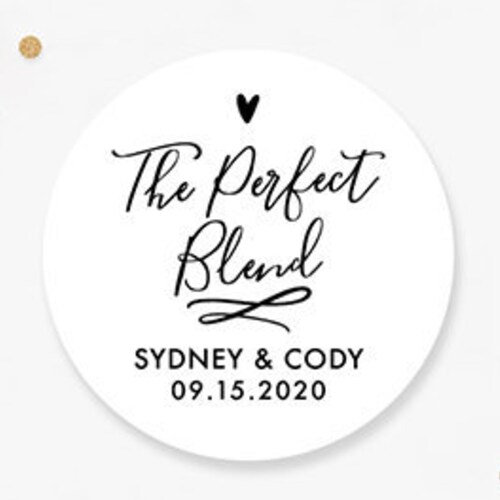 The Perfect Blend Sticker Coffee Favors Wedding Favor - Etsy