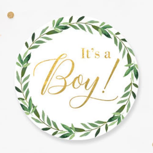 Oh Boy Floral Stickers Baby Shower It's a Boy Boy - Etsy