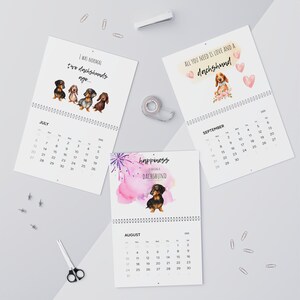 Dachshund Wall Calendar 2025, Dog Lover Gift, Funny Animal Quotes, Cute ...