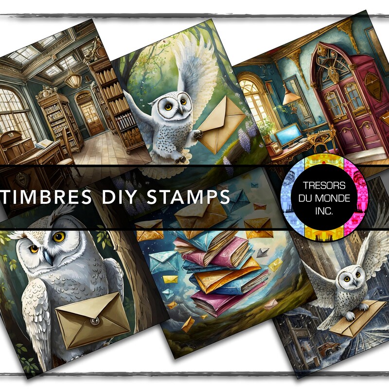 Owl Post Stamp - Etsy