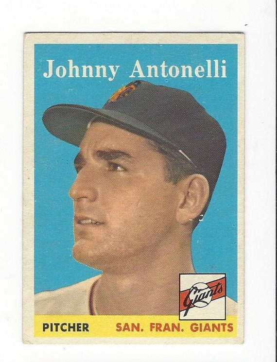 1958 JOHNNY ANTONELLI San Francisco GIANTS Original Topps - Etsy