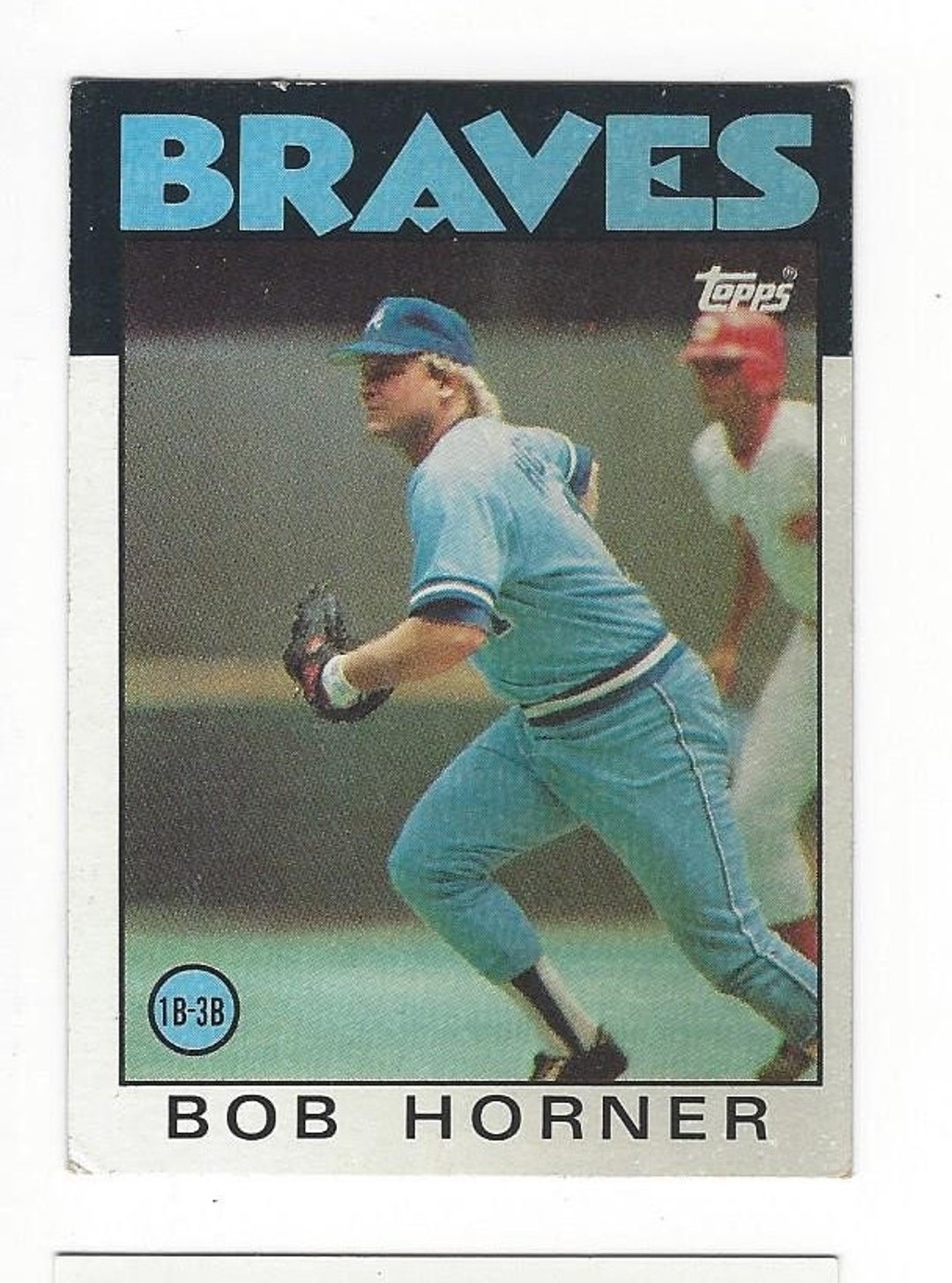 1986 BOB HORNER Atlanta BRAVES Vintage Topps Baseball Card Number 220 ...