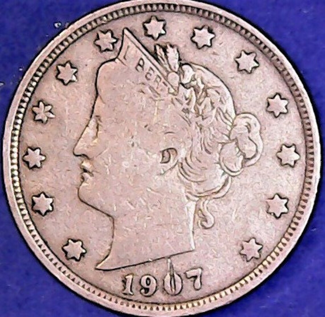 1907 Liberty V Nickel Number G9 in Very Good Condition .... - Etsy UK