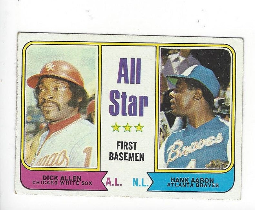 1974 Hank AARON & Dick ALLEN ALLSTAR 1st Basemen Vintage Topps Baseball ...