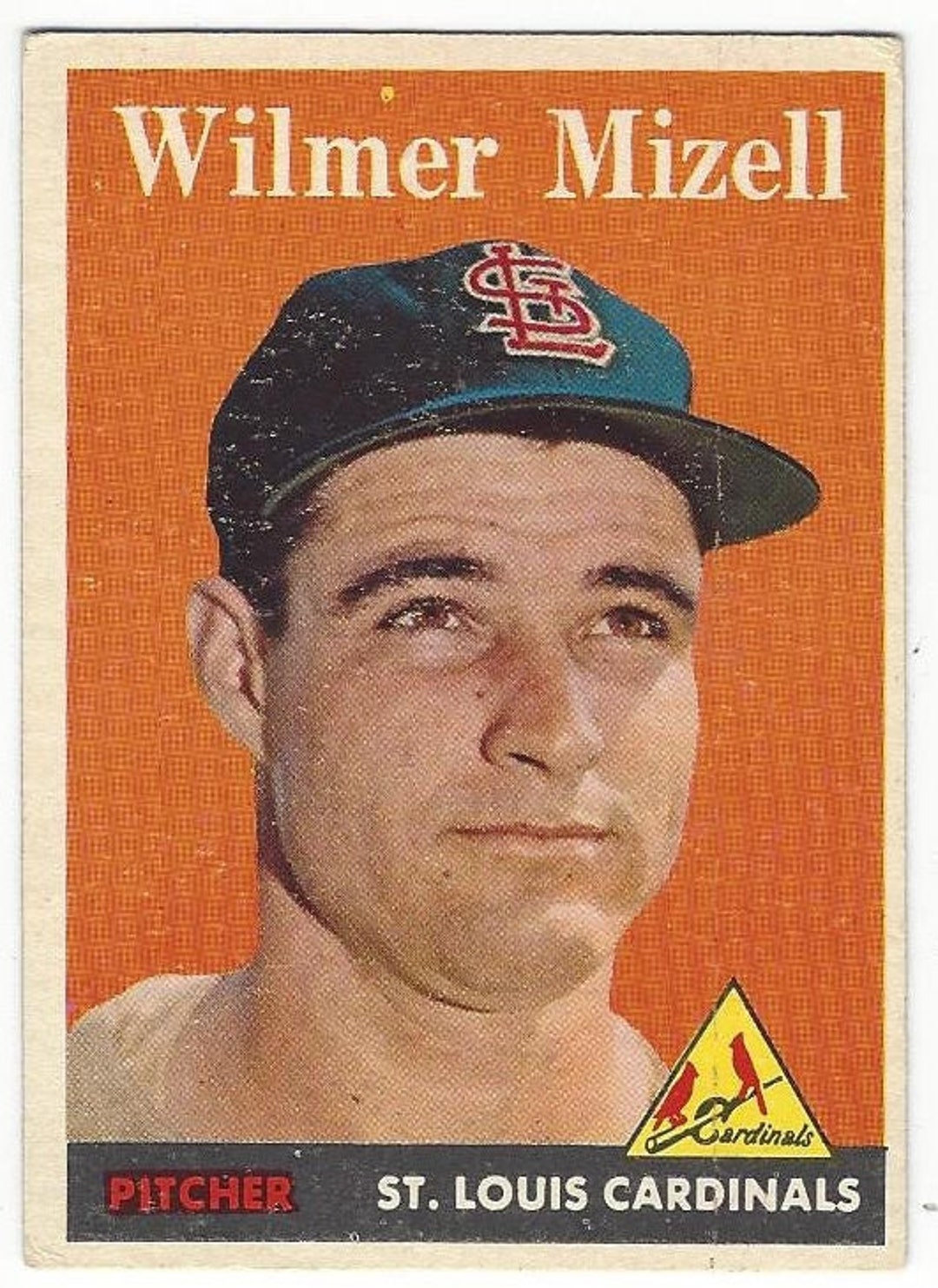 1958 WILMER vinegar Bend MIZELL St Louis CARDINALS Original Vintage ...