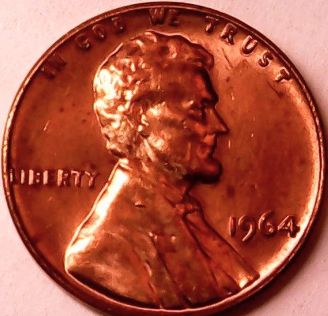1964 Plain Lincoln Memorial Penny Number G24C in Uncirculated Condition ...