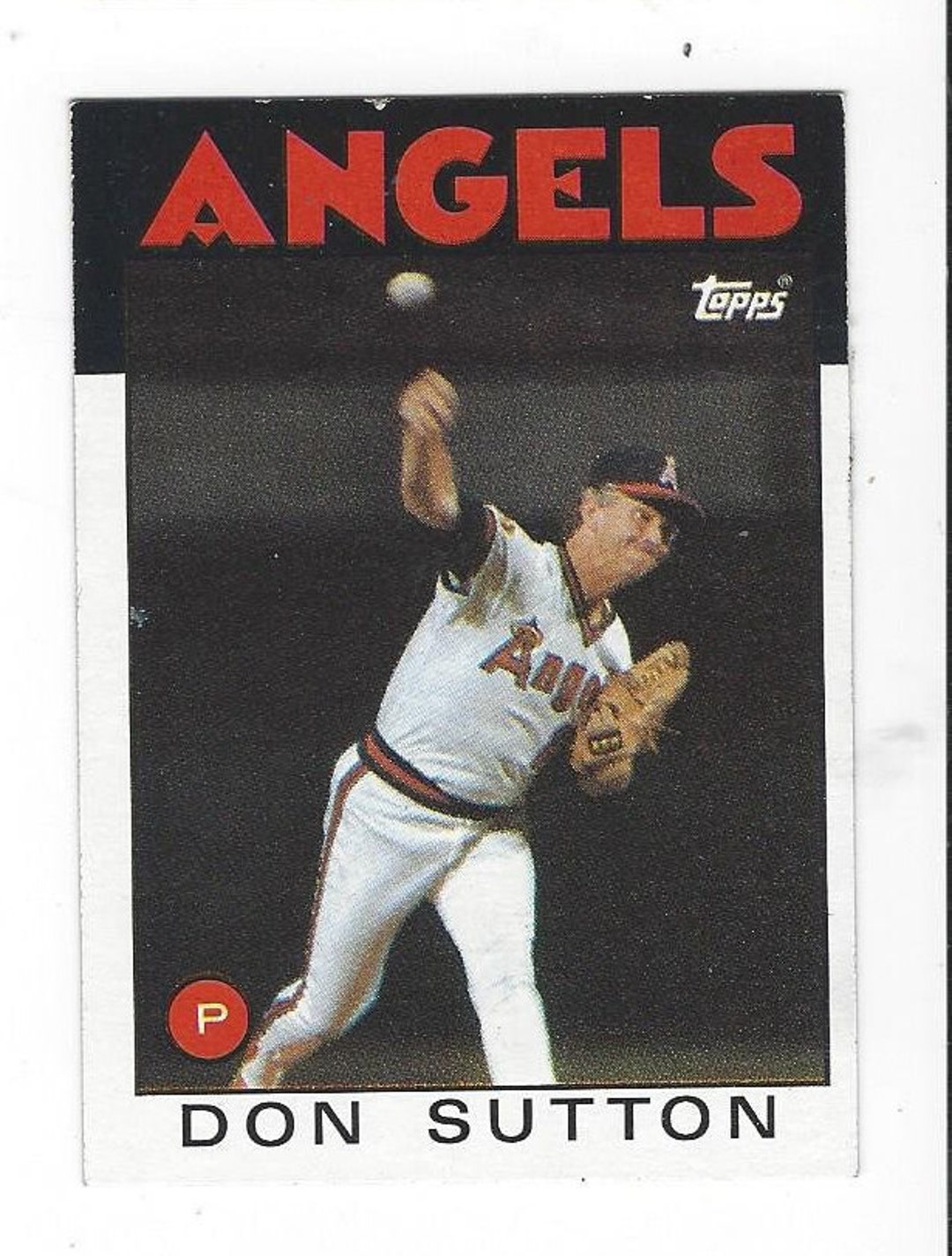 1986 DON SUTTON California ANGELS Hall of Fame Topps Baseball Card ...