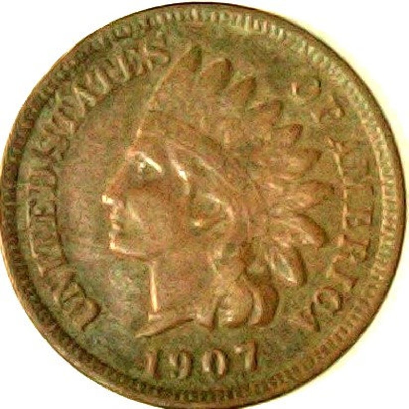 1907 Indian Head Penny - Etsy