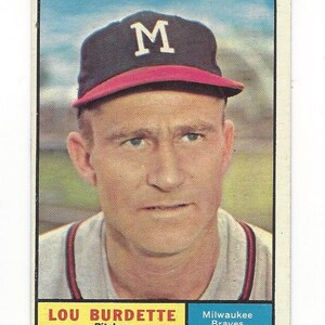 1961 LOU BURDETTE Milwaukee BRAVES Original Vintage Topps Baseball Card ...