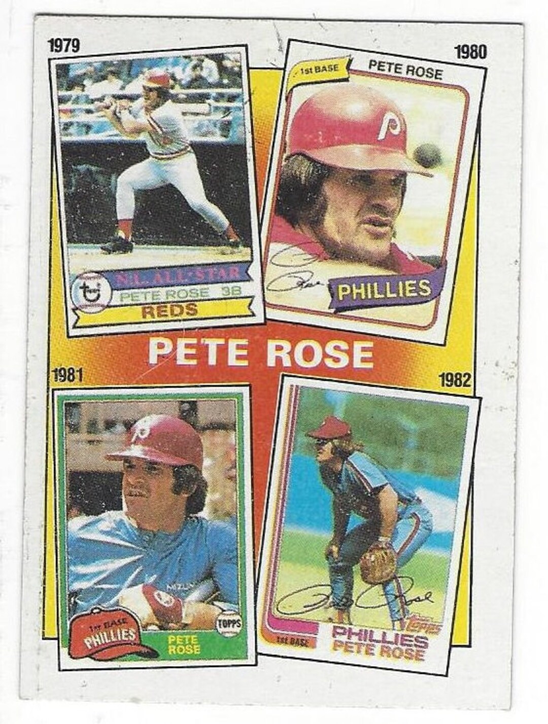 1986 PETE ROSE 'the Pete Rose Years' 1979 Thru 1982 Vintage Topps ...