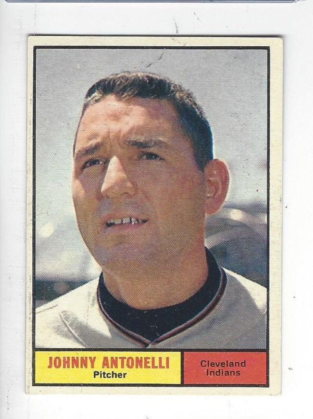 1961 JOHNNY ANTONELLI Cleveland INDIANS Vintage Topps Baseball Card ...
