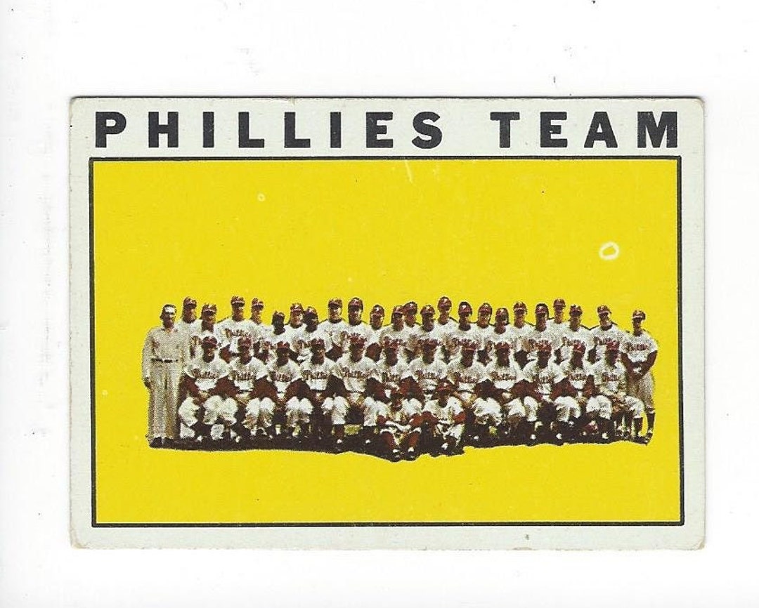 1964 PHILADELPHIA PHILLIES TEAM Card and 1963 Team Records, Vintage ...