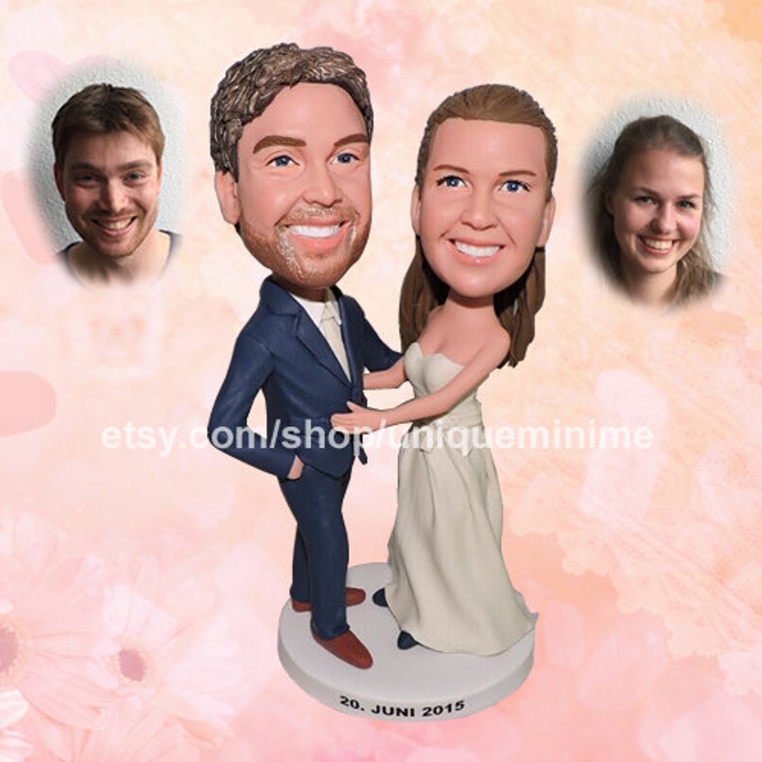 Wedding Cake Topper Figurine Customize Custom Personalized Bobble Head ...
