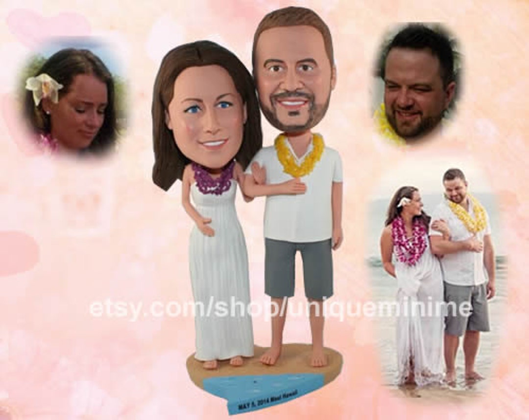Mr and Mr, Bobblehead Dolls, (set of 2), Wedding Gift Sculpture ...
