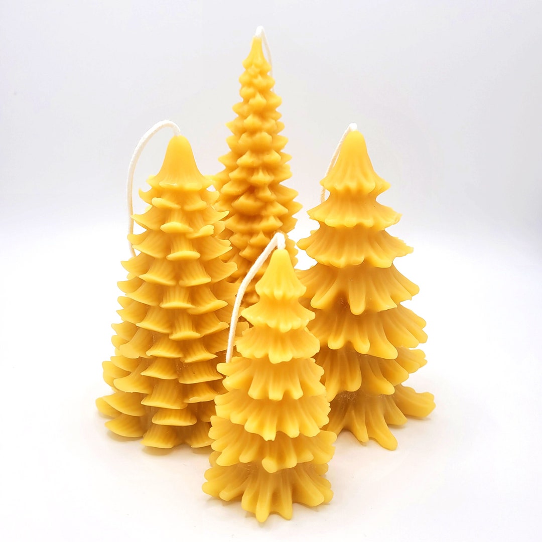 Beeswax Candle- Christmas Trees - 100% Pure Canadian Beeswax - Etsy